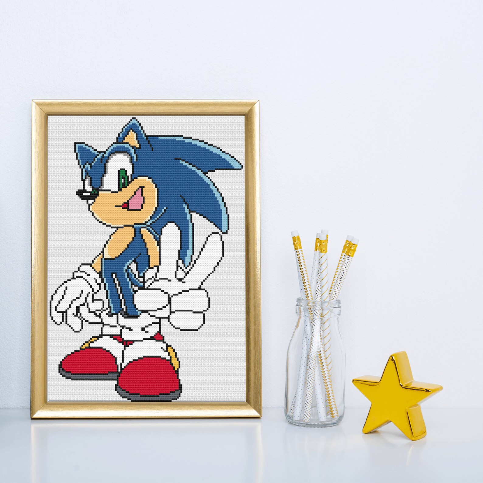 Sonic Cross Stitch Pattern, Video Games Cross Stitch Pattern, INSTANT ...
