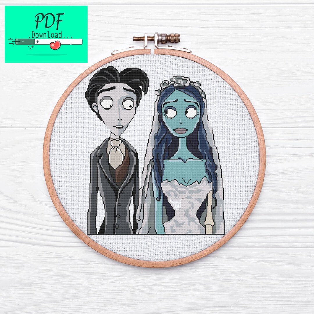 Corpse Bride Cross Stitch Pattern: Halloween Wedding (PDF Pattern) - Etsy