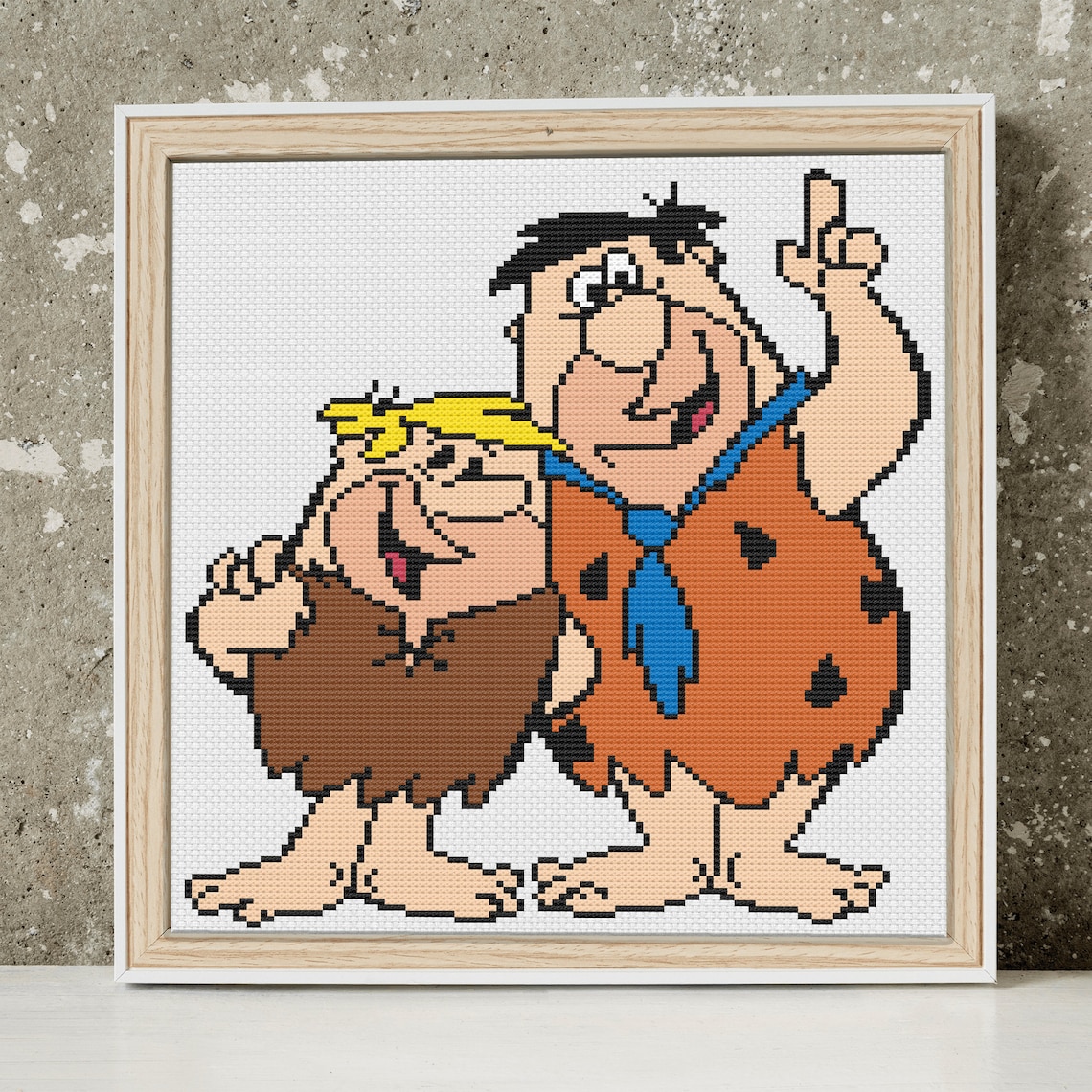 The Flintstones Cross Stitch Pattern: Fred and Barney (PDF Pattern) - Etsy