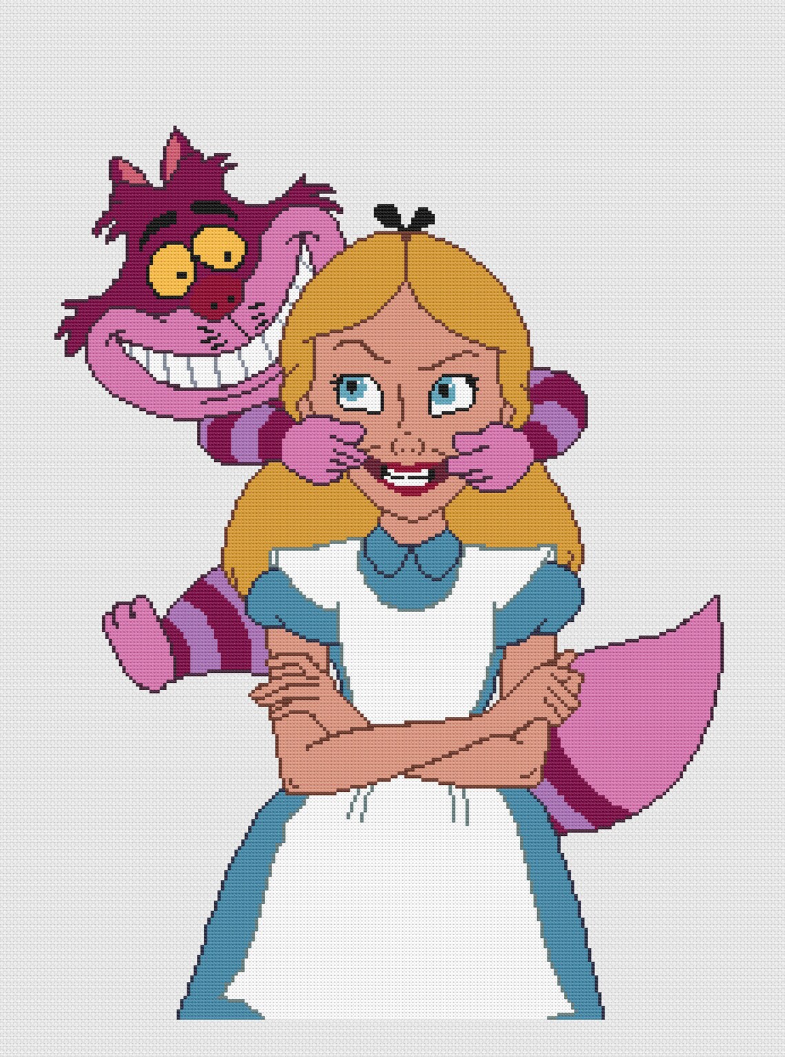Alice in Wonderland Cross Stitch Pattern: Tim Burton Style (PDF Pattern ...