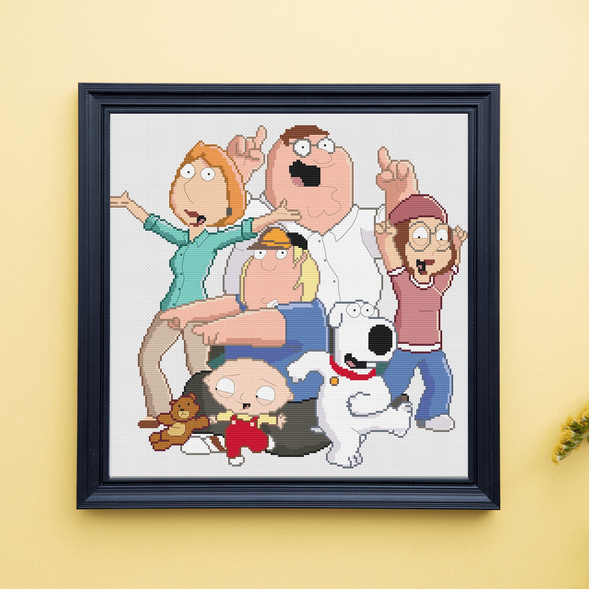 Family Guy Cross Stitch Pattern: Cartoon Characters (PDF Pattern) - Etsy