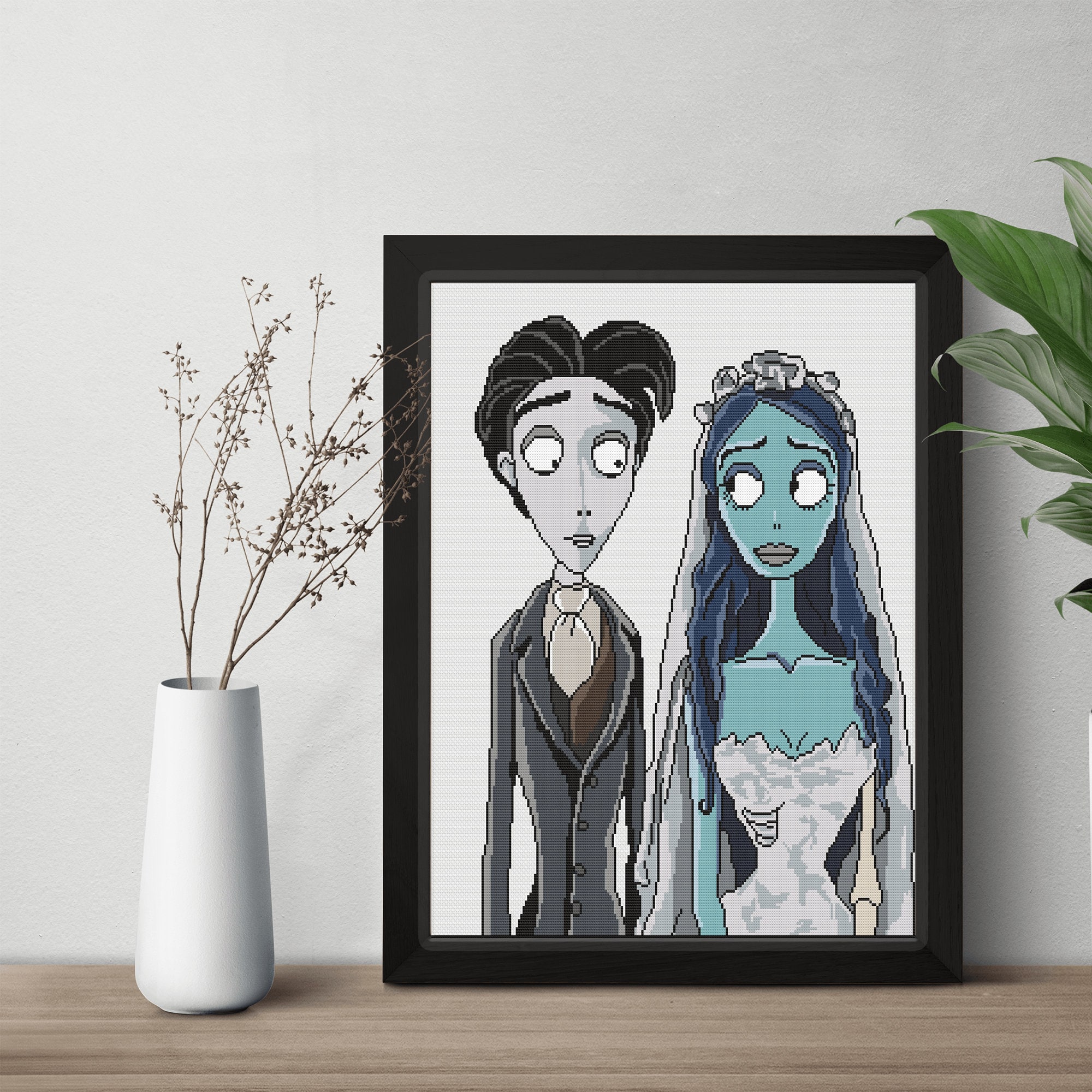 Corpse Bride Cross Stitch Pattern: Halloween Wedding (PDF Pattern) - Etsy