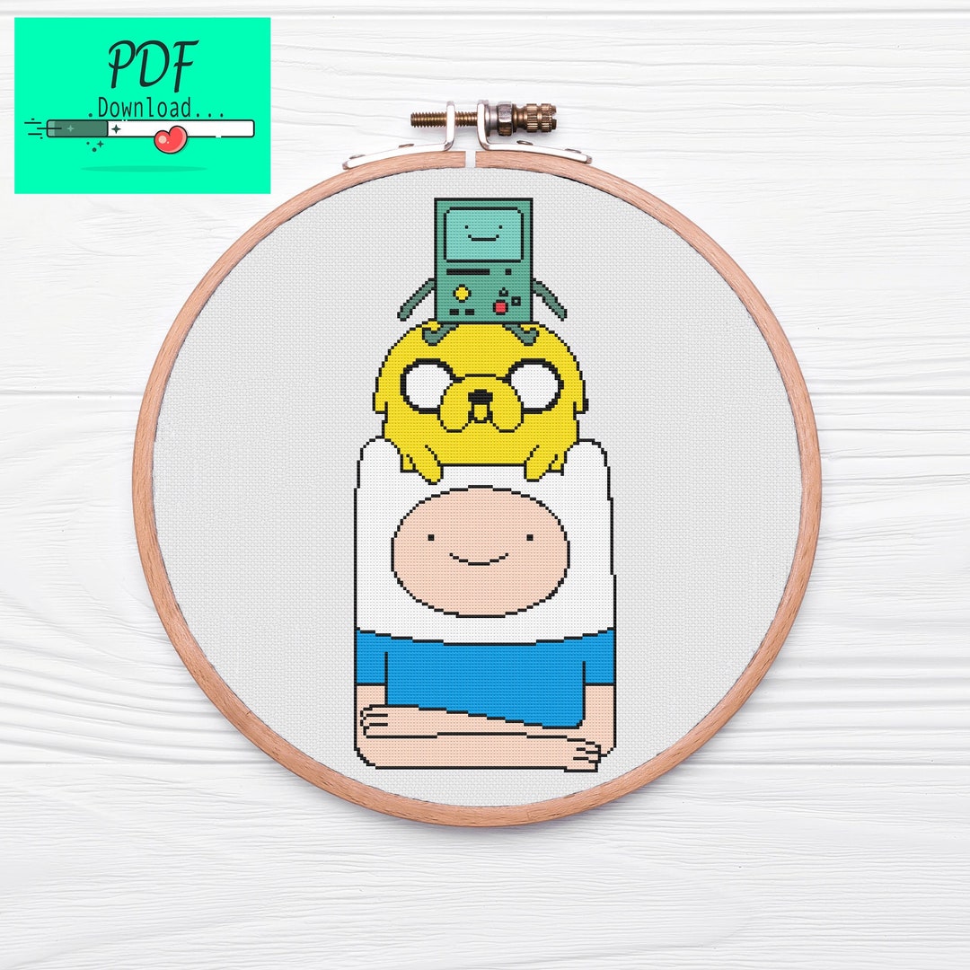 Adventure Time Cross Stitch Pattern, Cartoon Characters Cross Stitch ...
