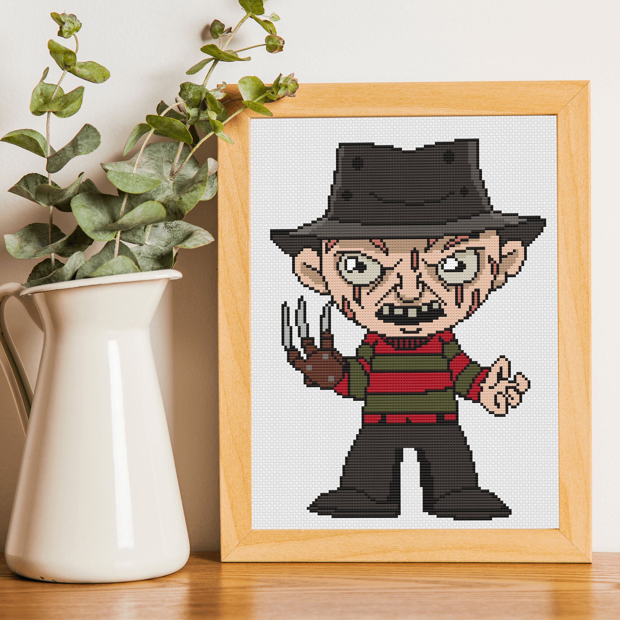 Freddy Krueger Cross Stitch Pattern: Horror Movie Embroidery (PDF ...