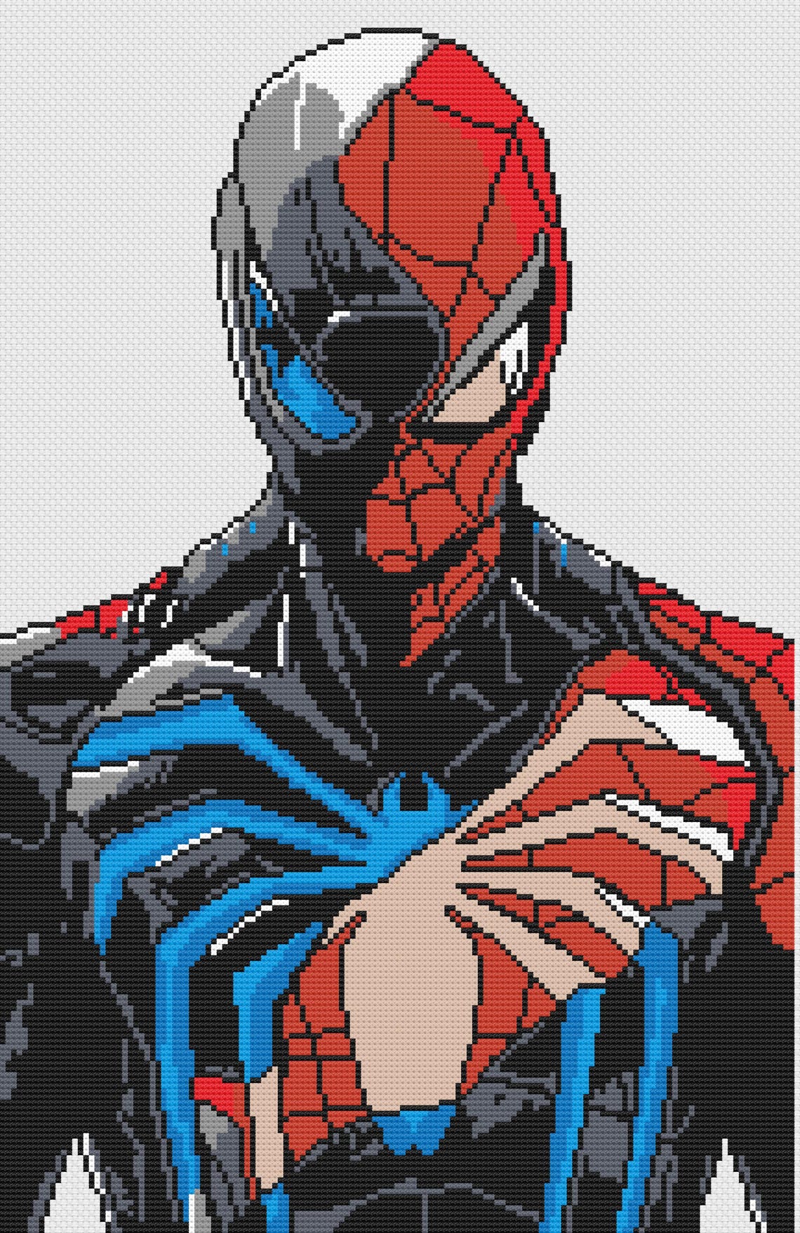 Spiderman Cross Stitch Pattern: Two-colored Avengers Design (PDF ...