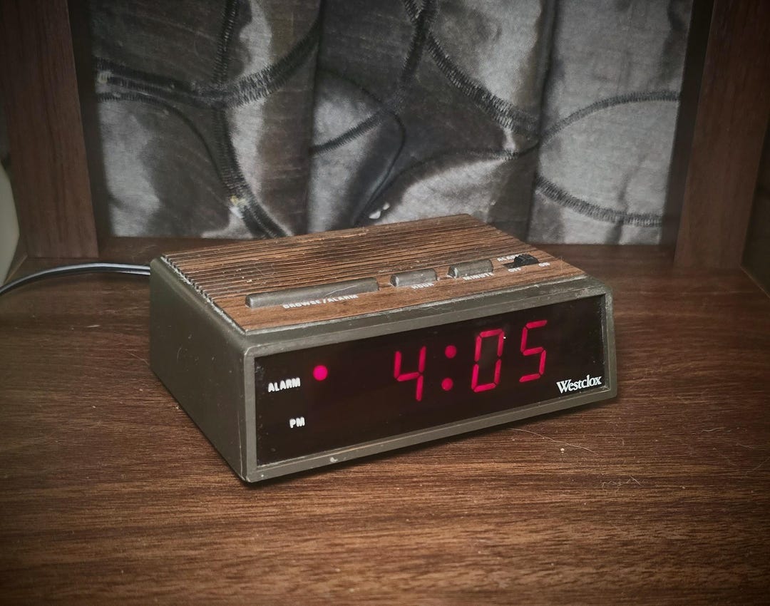 Retro 1980s Digitial Alarm Clock Westclox #22690, LED Display Working ...