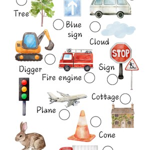 3 Digital I-spy Charts for Children | Road Trip| Farm | Beach - Etsy