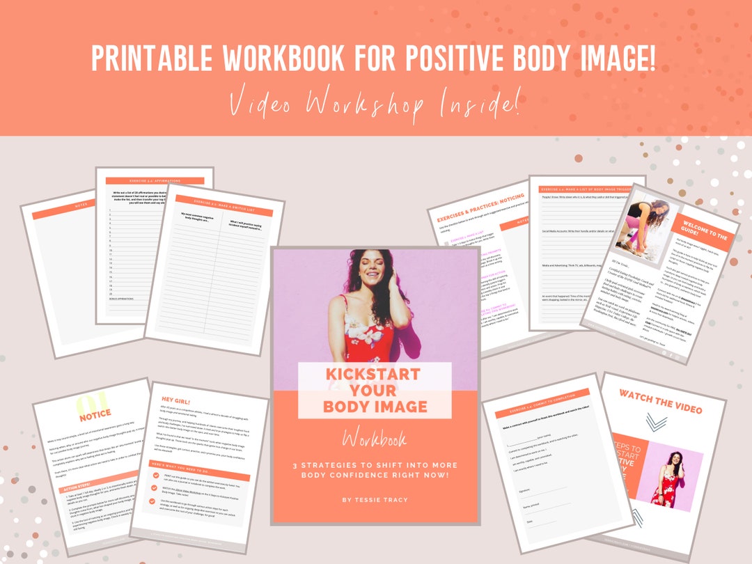 Printable, Digital Workbook for Body Image and Confidence Video ...