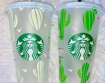 Cactus Succulent Nopal Starbucks Cold Cup, Personalized Starbucks Cold ...