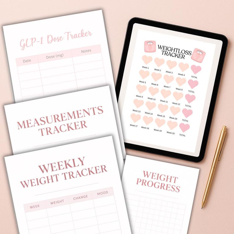 GLP-1 Weekly Dose Tracker Printable | Weight Loss Journal | Mounjaro ...