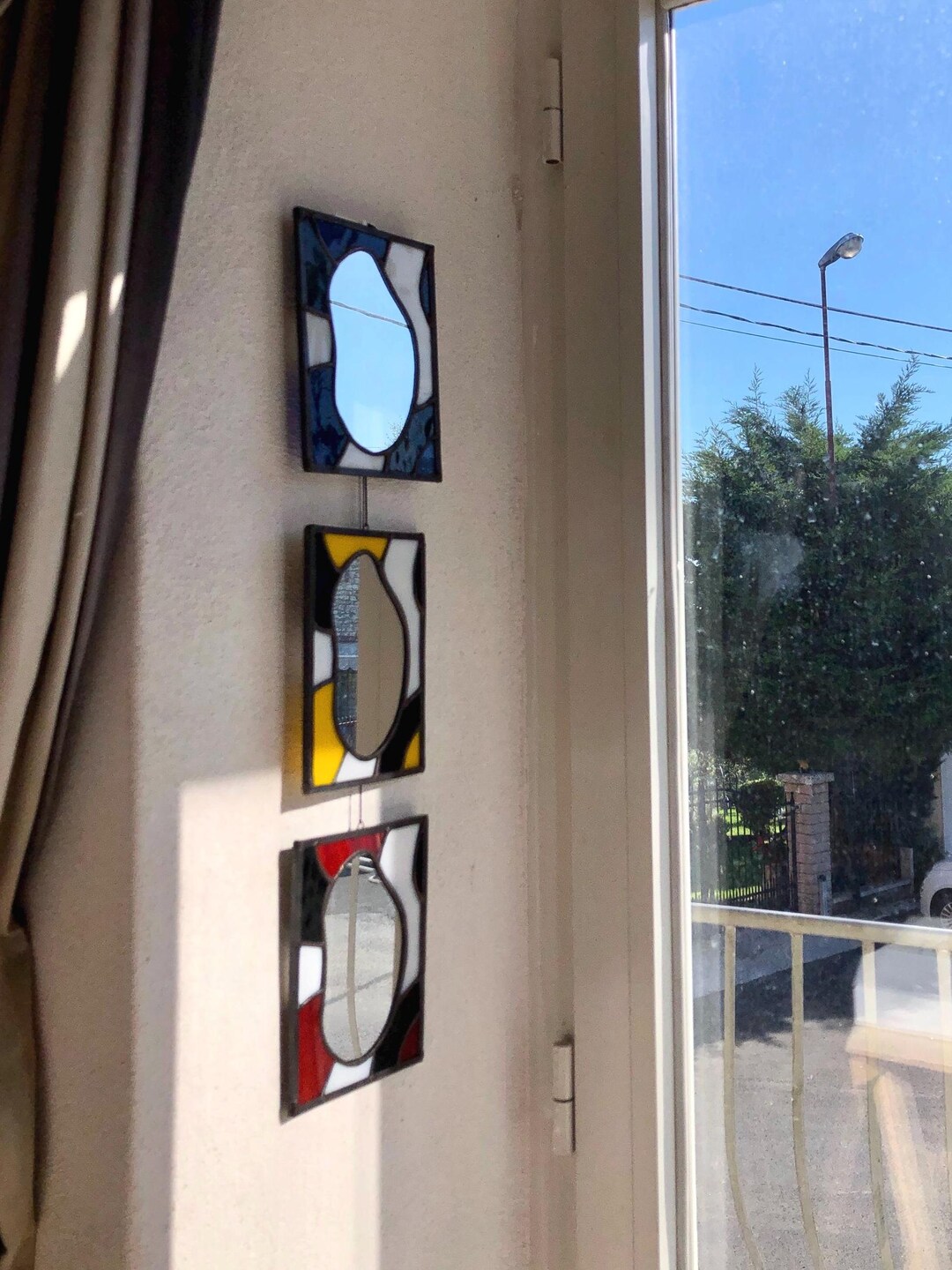 Colored Glass Mirrors Mirror Wall Decor - Etsy