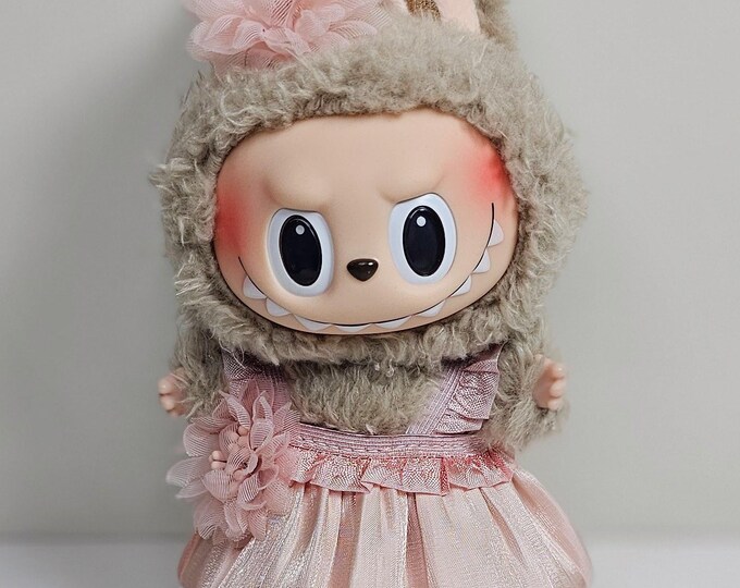 Pink Dress for Labubu Doll, Labubu Doll Clothes, Macaron Labubu, Cute ...