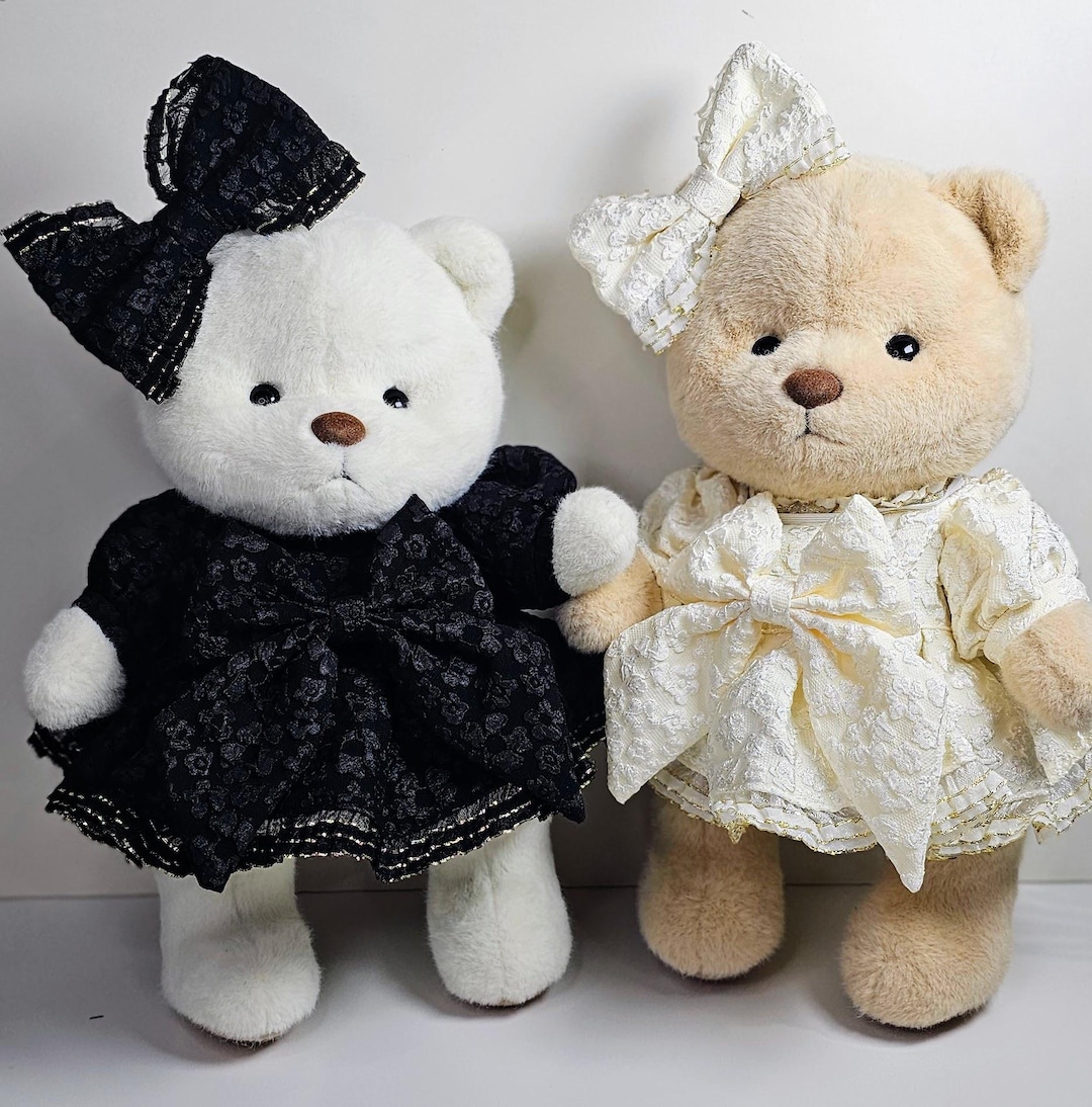 Formal Dress Ivory/black for Luna Bear, Luna Bear Clothes, Cute Bear ...