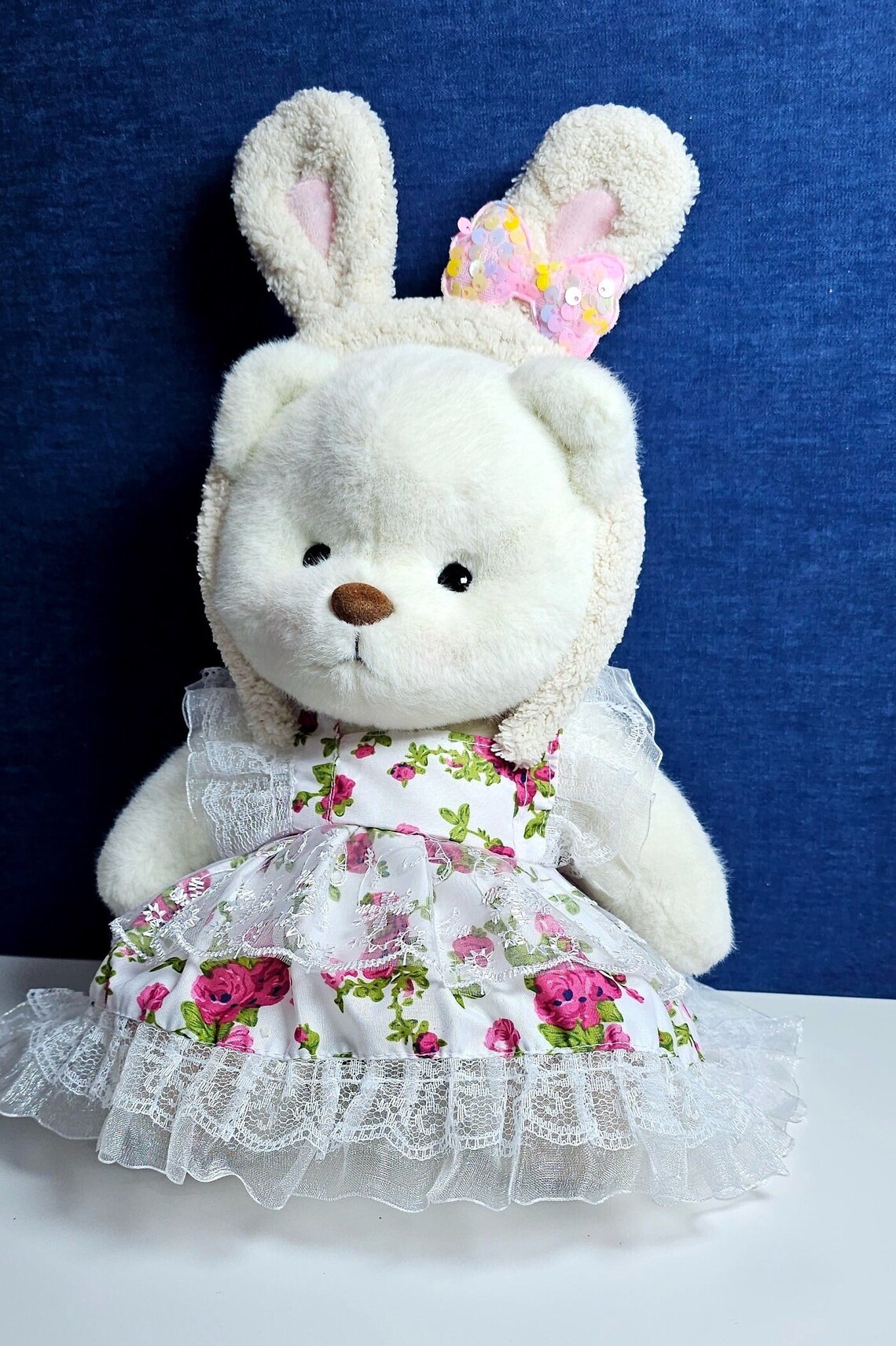Floral Lace Dress, Luna Bear Clothes, Bear Outfit, Costumes; - Etsy