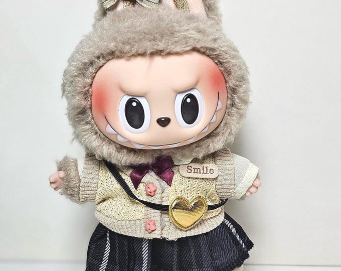 Complete School Uniform for Labubu Doll, Labubu Doll Clothes, Macaron ...