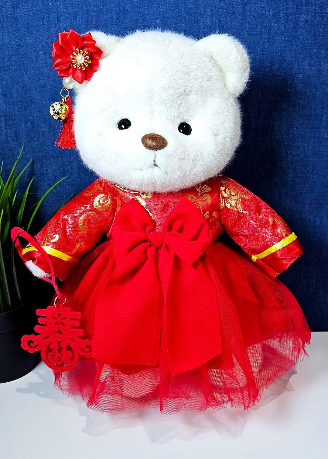Chinese Dress II, Red Dress, Luna Bear Clothes, Cute Bear, Bear Dress ...
