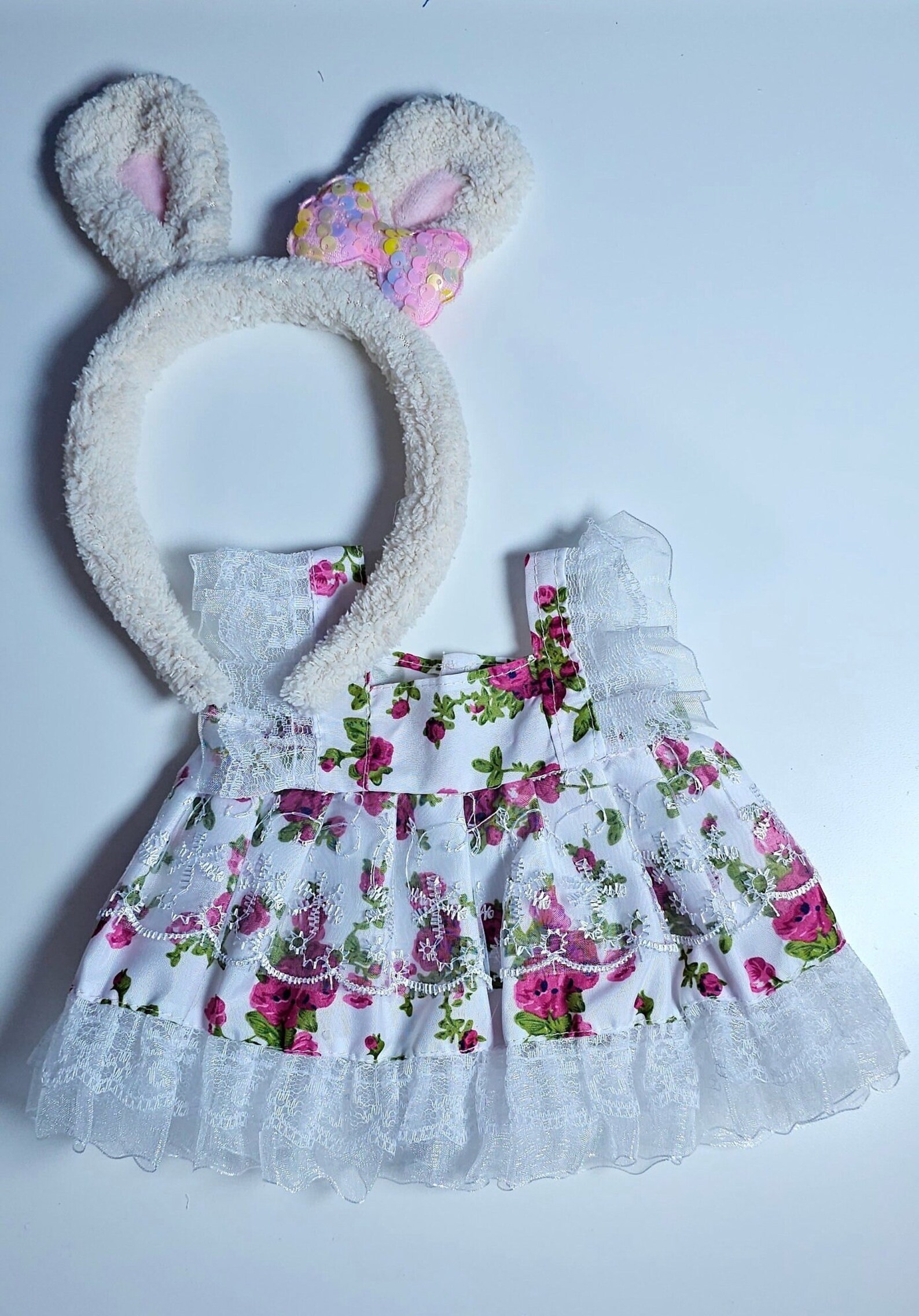 Floral Lace Dress, Luna Bear Clothes, Bear Outfit, Costumes; - Etsy
