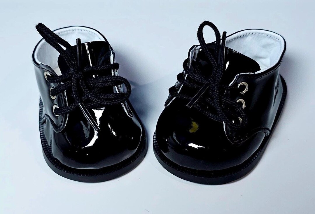 Glossy Black Bear Shoes With Lace, Luna Bear Shoes, CPK 14”/cabbage ...