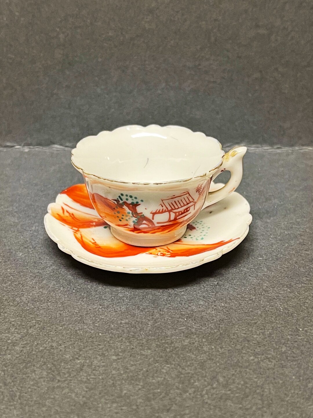 Vintage Miniature Cup and Saucer Made of Fine White Porcelain From ...