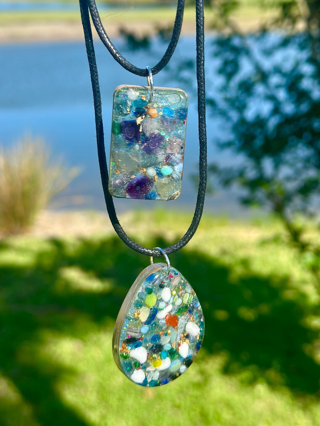 Pendant Resin Necklace Jewerly, Resin Art, Handmade Gift, Unique Gift ...