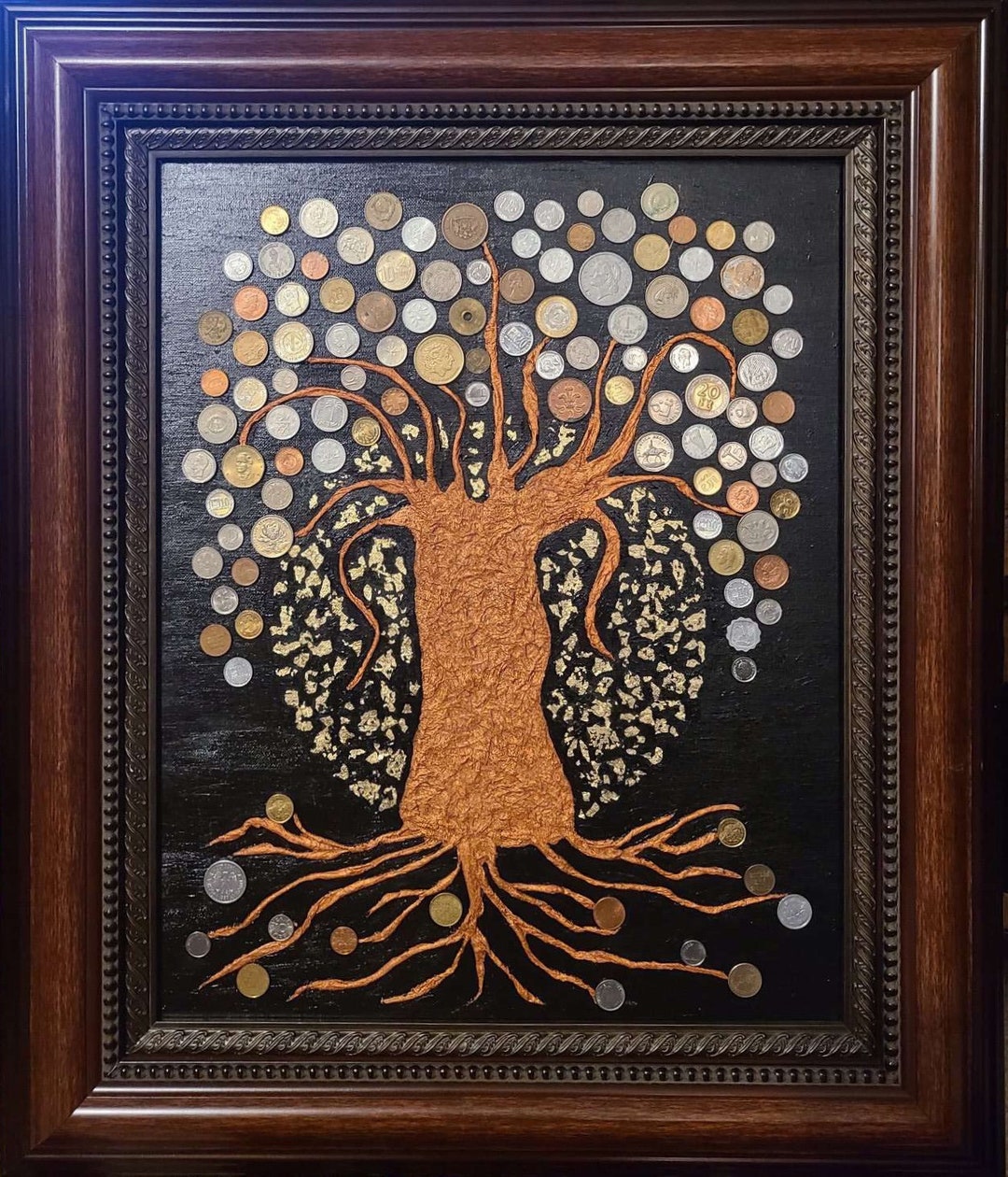 Money Tree/ Art Deco/ Collage/ Modern Art/ Wall Art/ Decoration ...