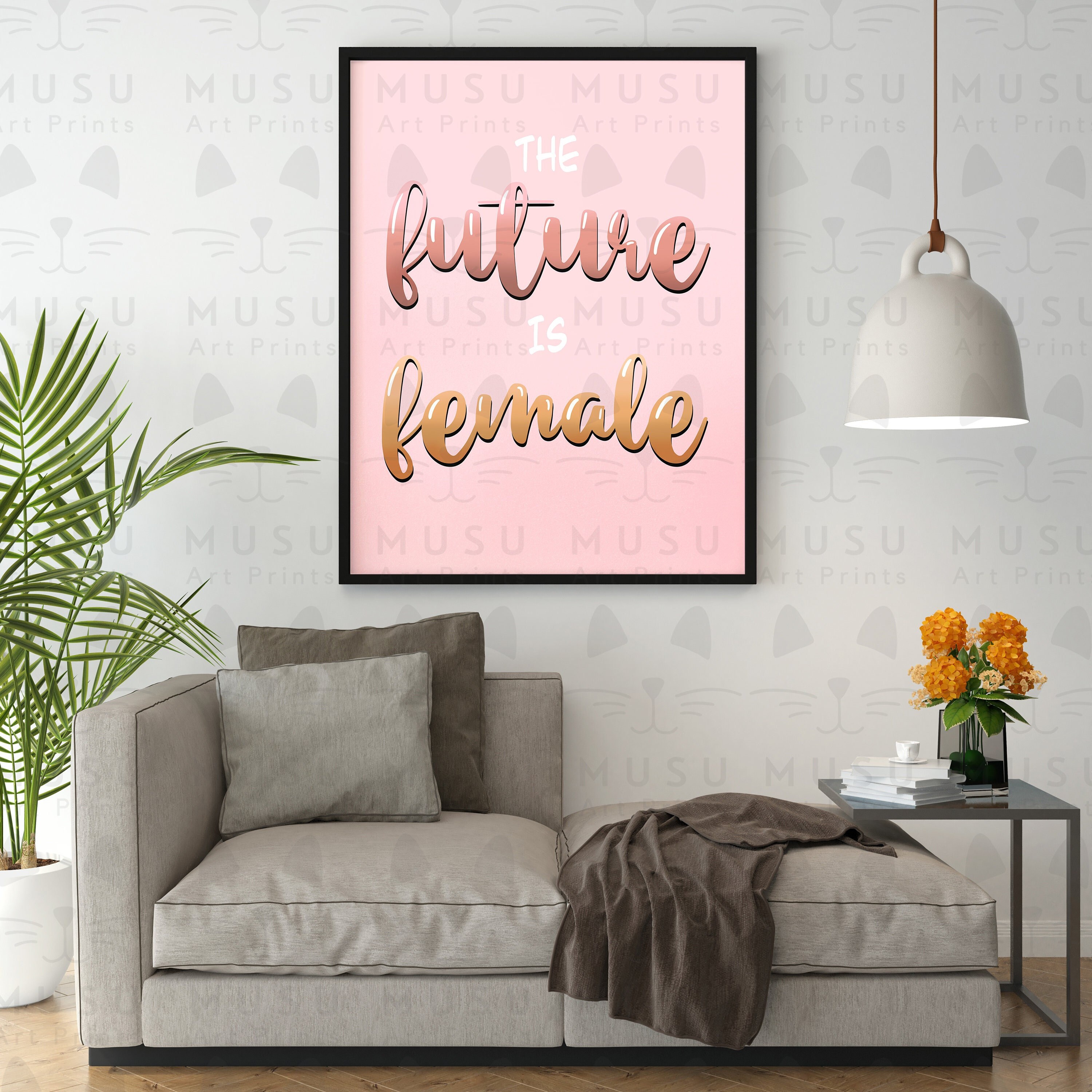 Wall Art Prints Quote Wall Decor The Future Is Female *Typography ...