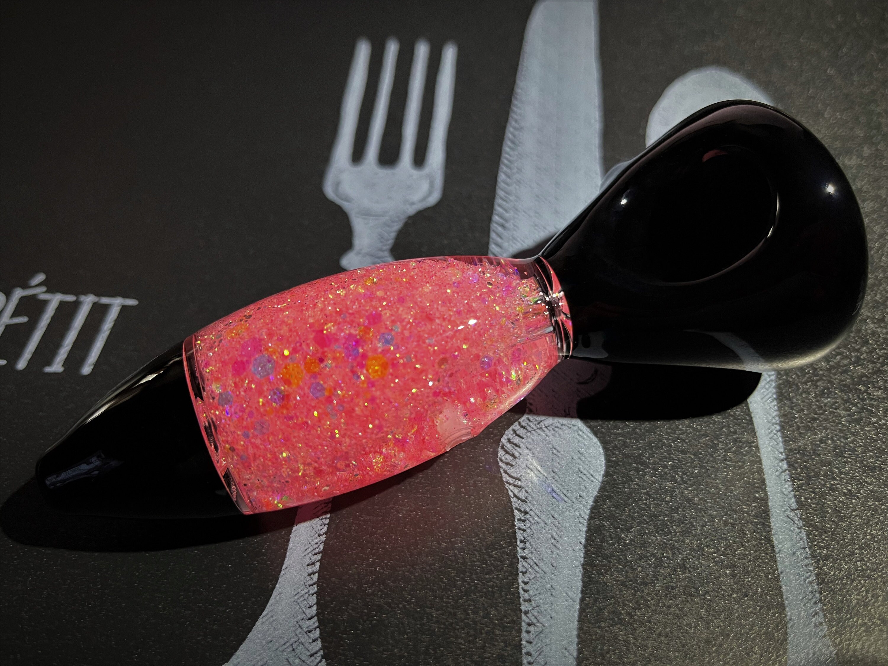 ICEY Pink Glitter Glass Pipe Freezable Glitter Glass Pipe Color ...