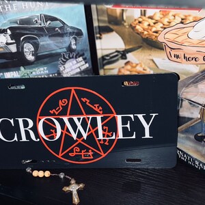 Crowley Decorative License Plate (supernatural Inspired) - Etsy
