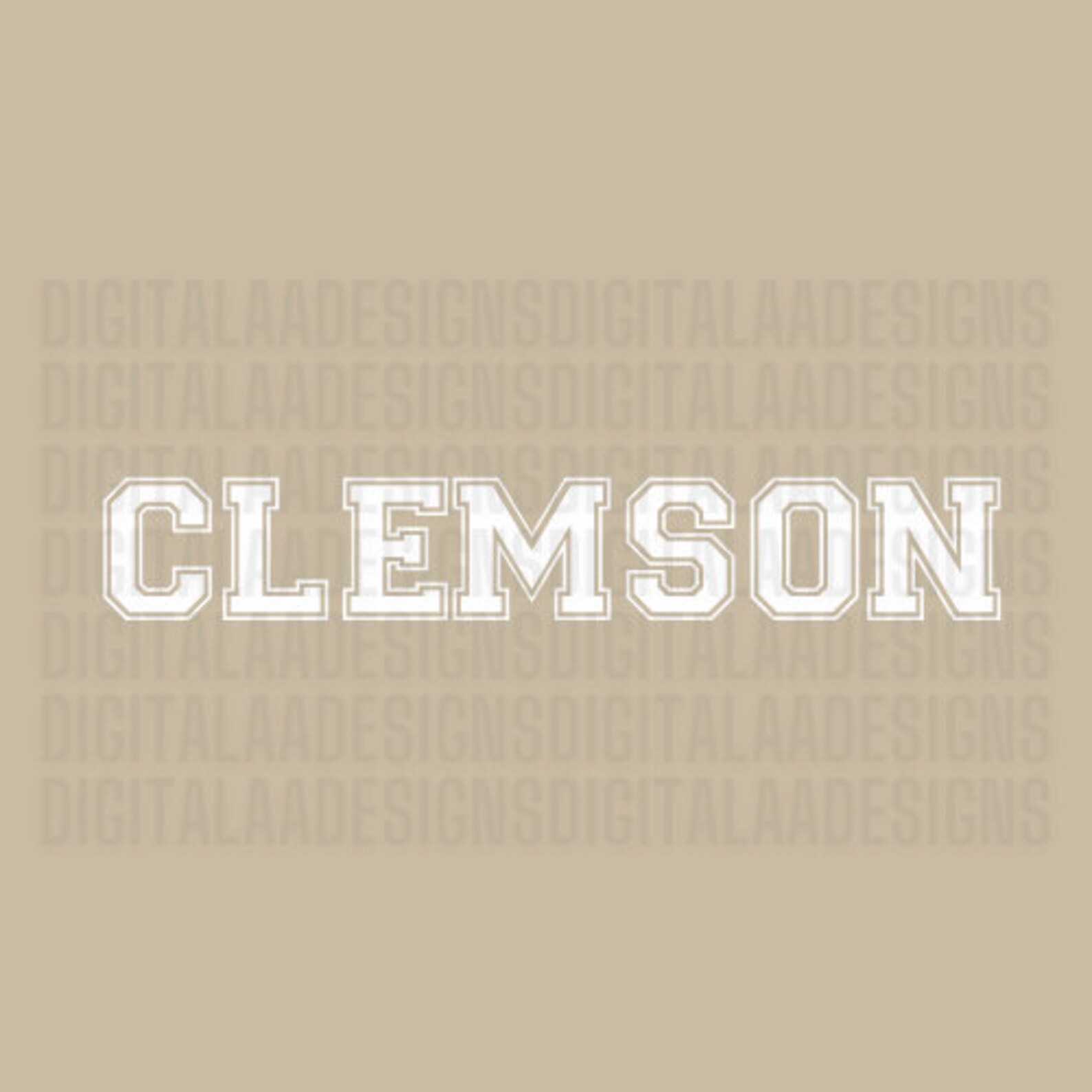 Clemson Varsity Font SVG Clemson Svg Tigers Svg College | Etsy