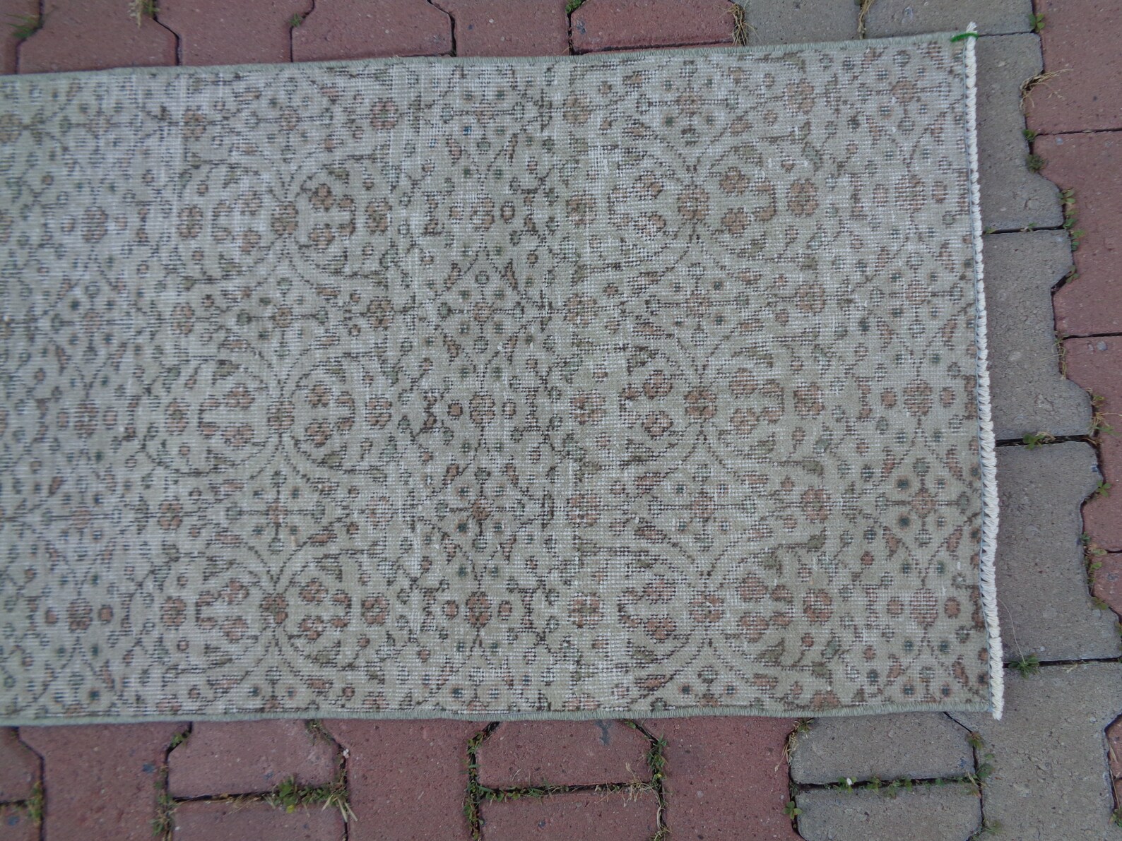 Cream Extra Long Runner, Floral Stairway Runner, Hand Made Wool Runner ...