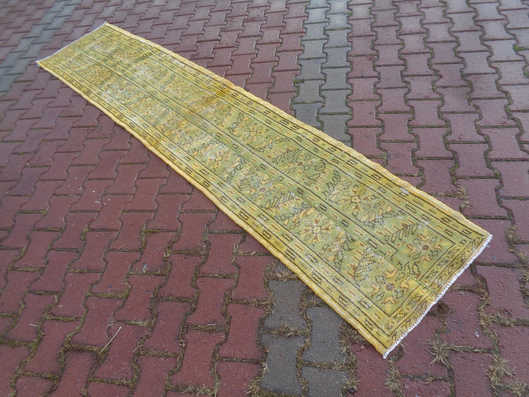 9.9 X 2.1 Yellow Runner Rug for Stairs, Long Rugs for Hallway, Boho ...