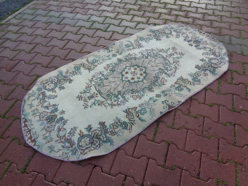 Green Oval Rug Large Oval Carpet for Doorway 6.5 X3.1 Vintage Oval Rug ...