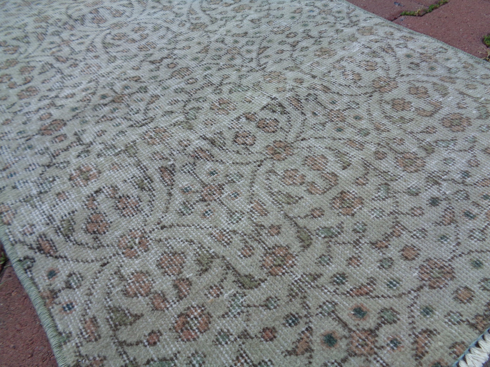 Cream Extra Long Runner, Floral Stairway Runner, Hand Made Wool Runner ...