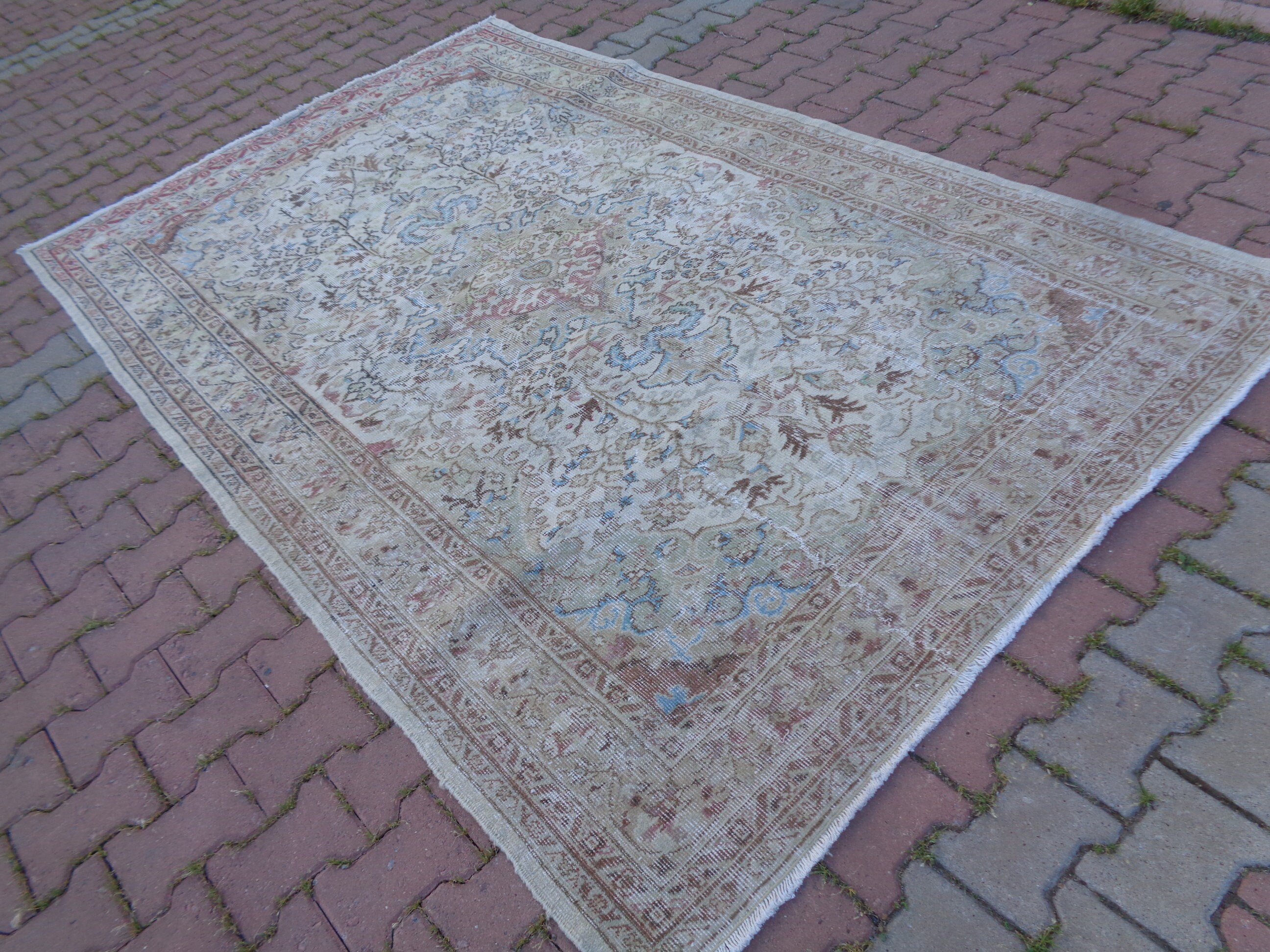 Floral Guest Room Rug, Carpets Bazaar, Rustic Outdoor Rug, Boho Nursery ...