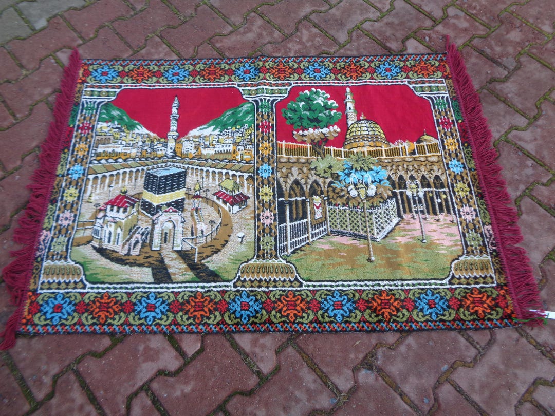 3.8X2.7 Islamic Wall Rug, Velvet Wall Hangings Rug, Muslim Wall Decor ...