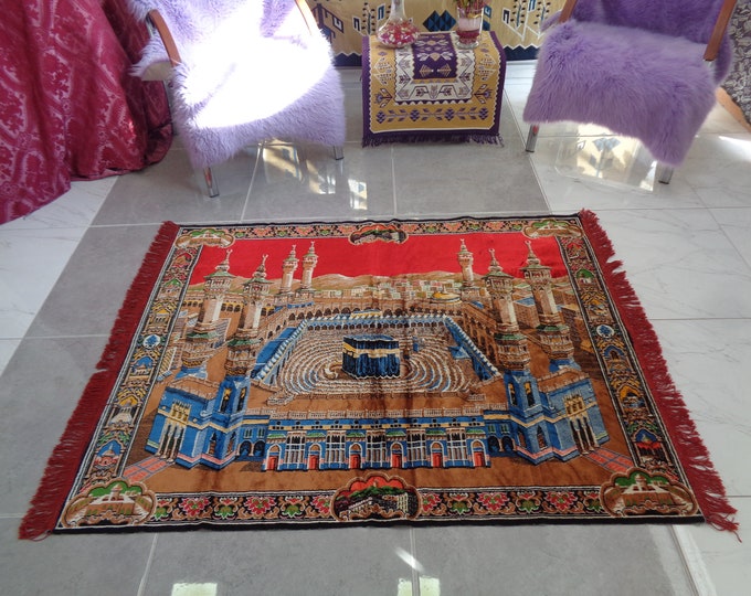Velvet Islamic Wall Rug, Velvet Wall Hangings Rug, Wall Decor Boho ...