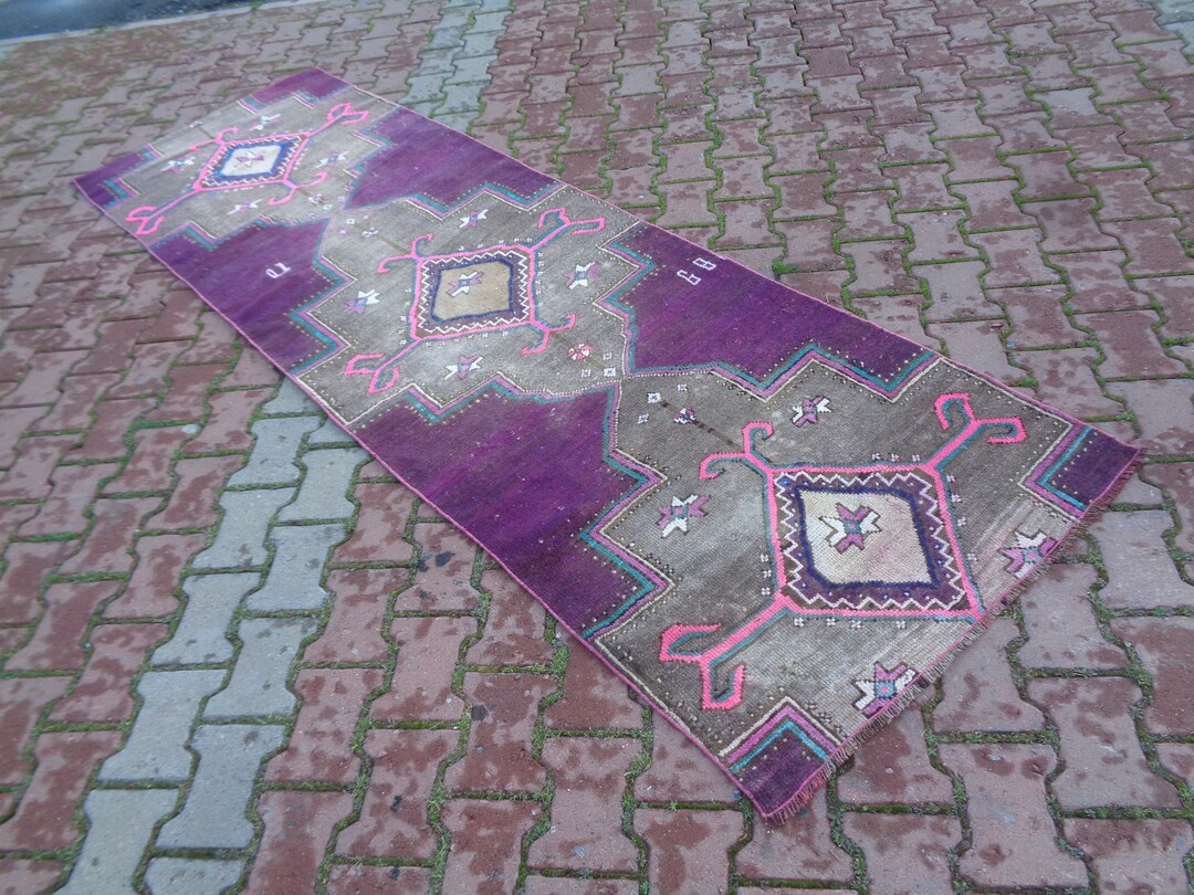 Purple Hallway Runners Rug Rustic Rug for Bedroom Runner Rug for ...