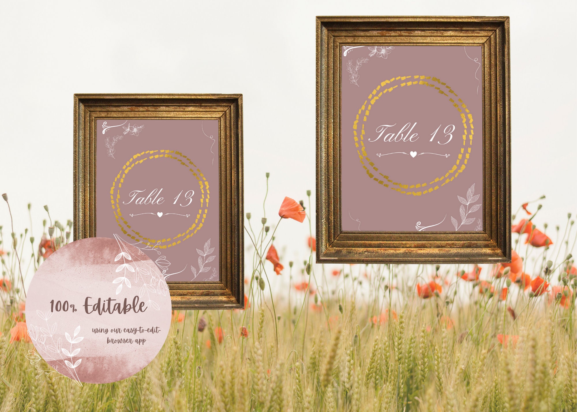 Editable Printable Table Cards | Etsy