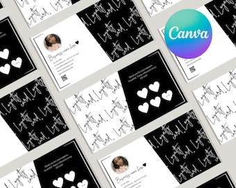 Price List Canva Template DIY Beauty Business Branding Pink/black ...