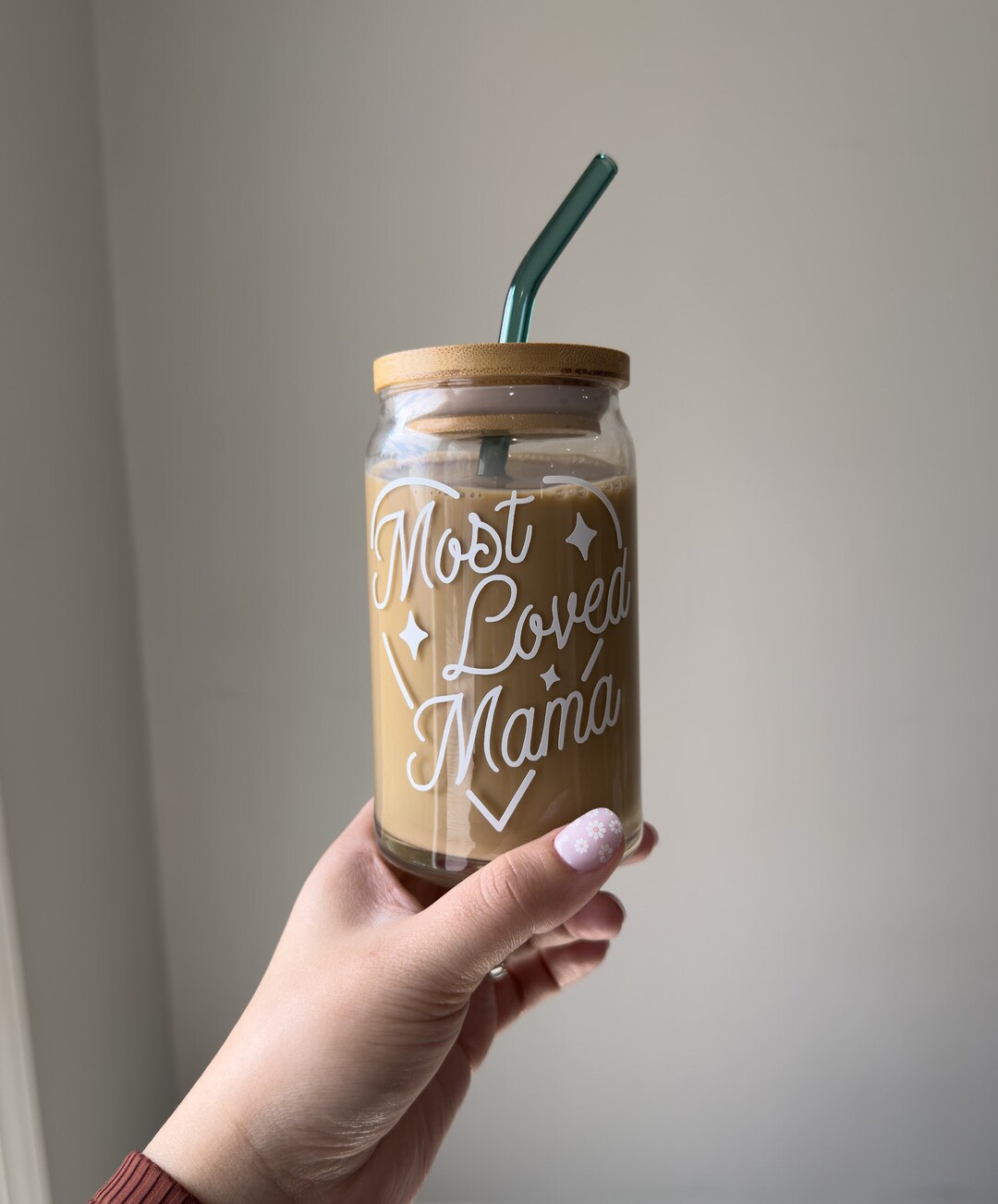 Most Loved Mama Glass Can, Beer Can Shaped Glass, Mother's Day Gift ...