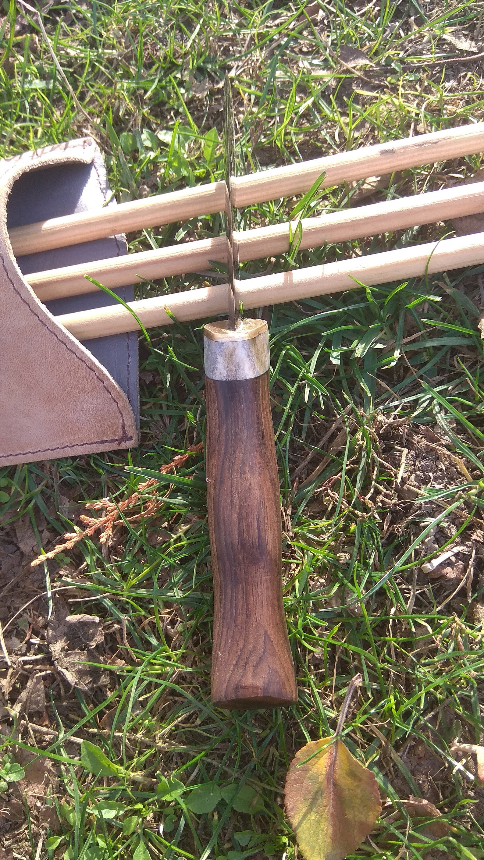 Hand Forged Hunting Knife With Black Walnut and Antler Handle - Etsy