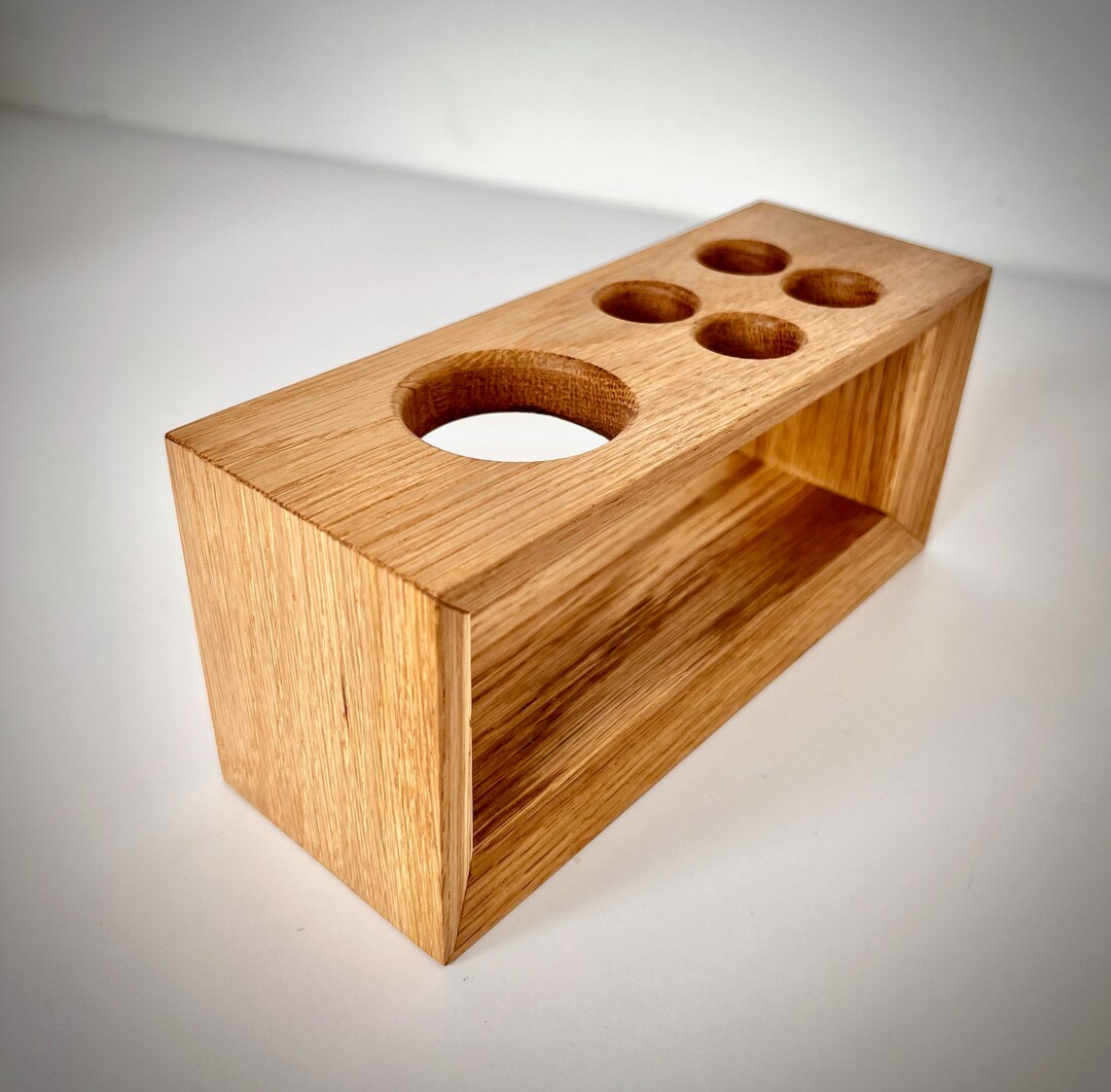 Wooden Toothbrush and Toothpaste Holder \ Wooden Electric Toothbrush ...