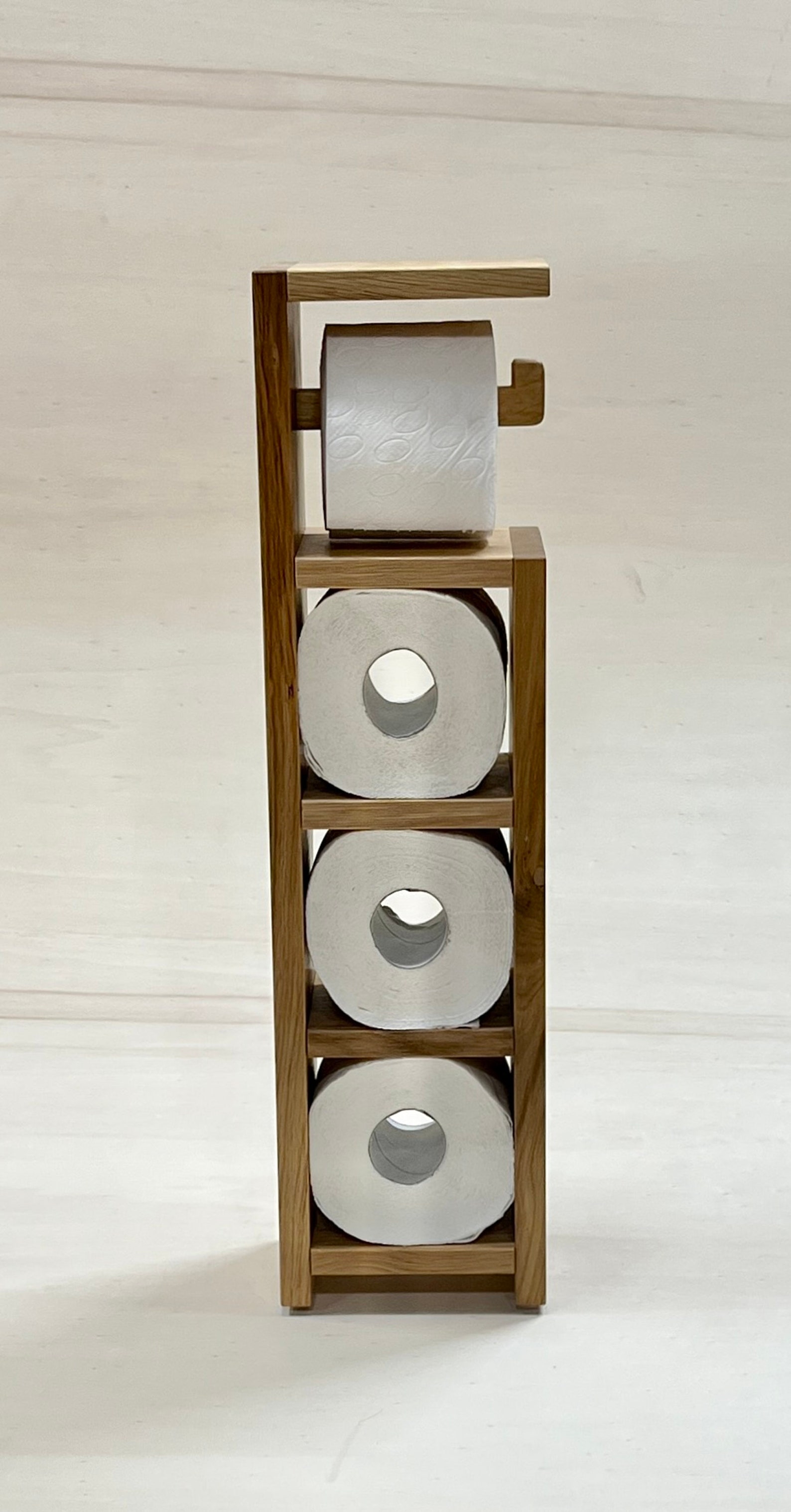 Wooden Hardwood Toilet Paper Stand Oak Toilet Paper Holder - Etsy