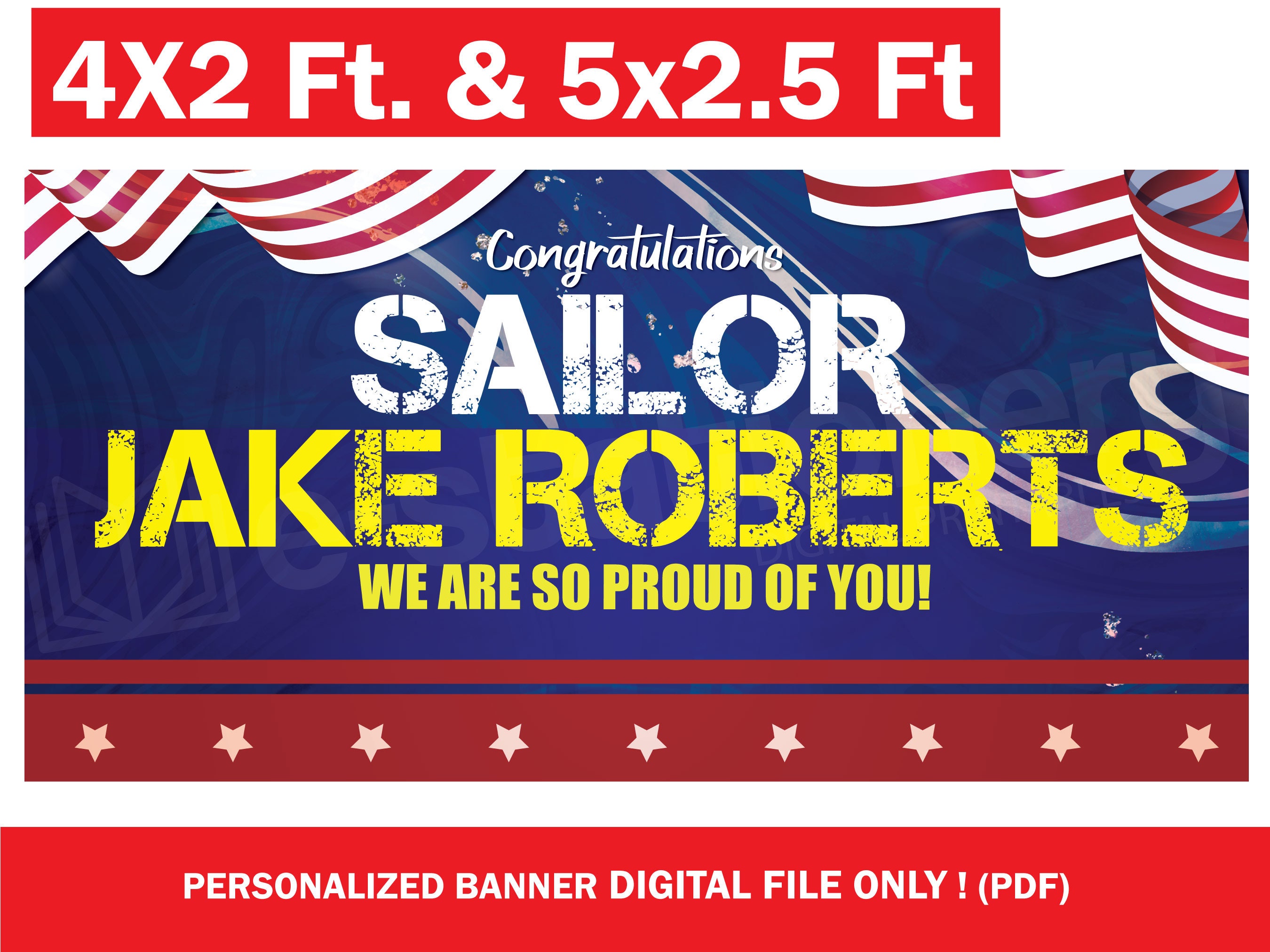 Personalized US NAVY BANNER, Navy Graduation Banner, Welcome Home ...