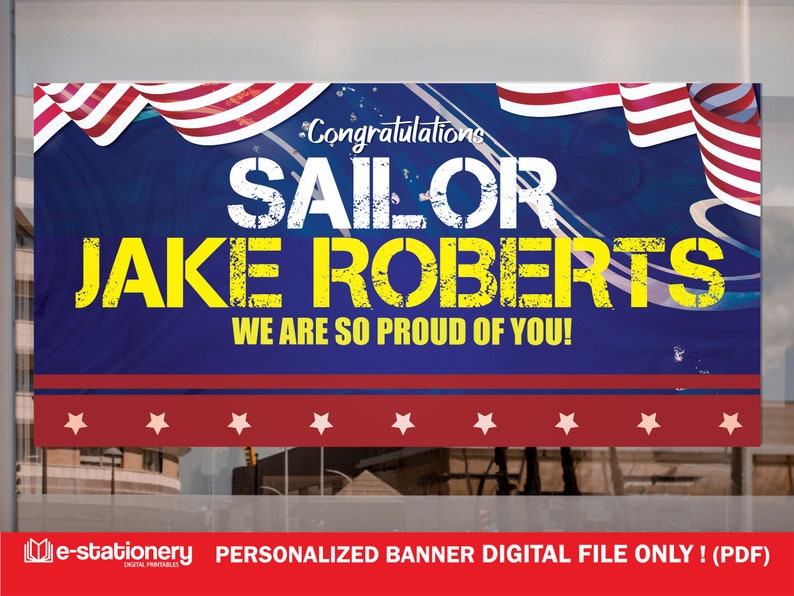 Personalized US NAVY BANNER, Navy Graduation Banner, Welcome Home ...