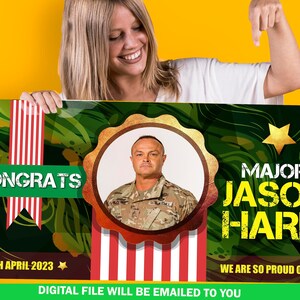 Army Graduation Banner Diy Digital File Personalized Printable Gift ...