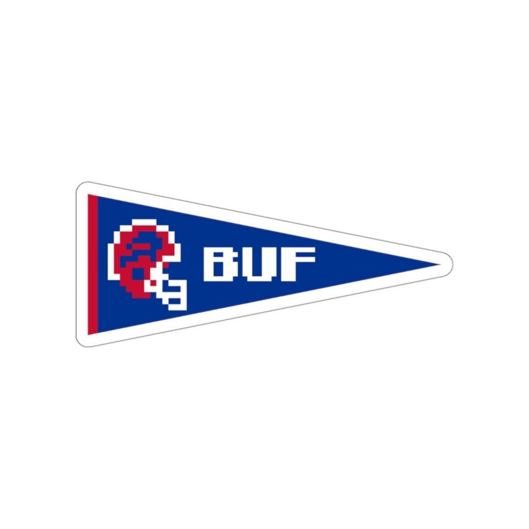 Vinyl Sticker 8 Bit Buffalo Football Pennant - Etsy