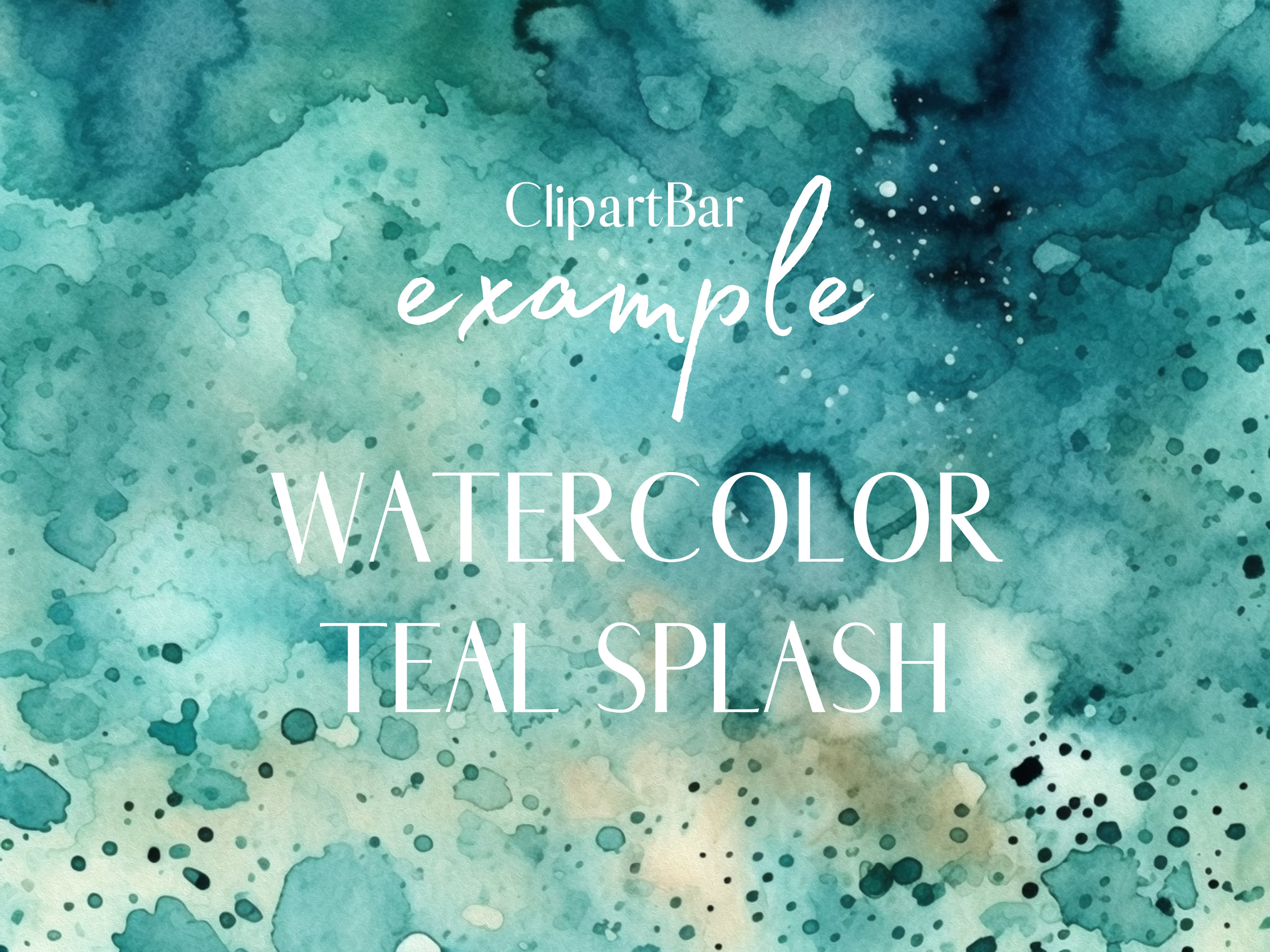 8 Teal Blue Watercolor Splashes Digital Paper, Texture, Stain, Washes ...