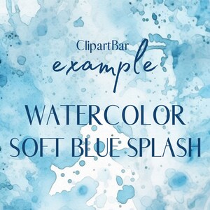 8 Soft Blue Watercolor Background Clipart, Watercolour Digital Paper ...