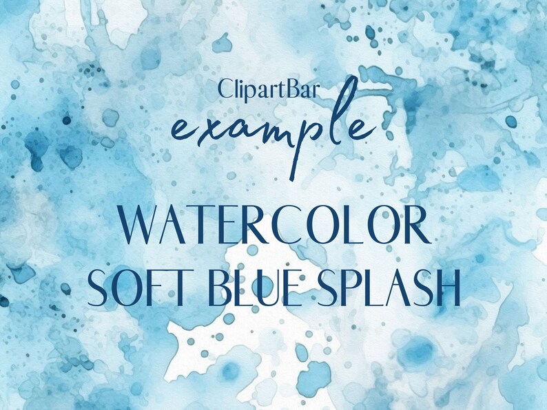 8 Soft Blue Watercolor Background Clipart, Watercolour Digital Paper ...
